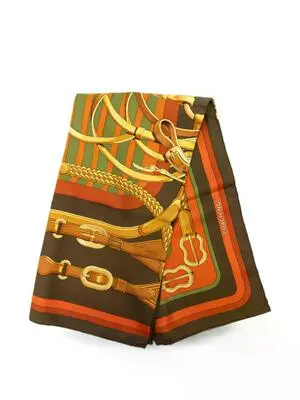 Hermès 20th Century Coaching Silk Scarf 90 Scarves - Brown