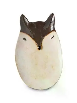 CU I SEEYOU Fox-motif Ceramic Plate - Neutrals