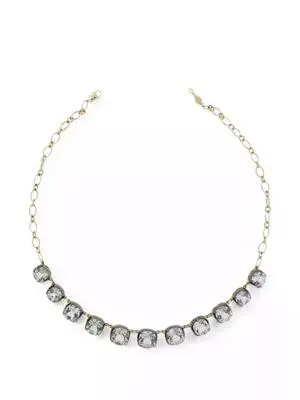 Fred Leighton White Topaz Collet Semi-riviere Necklace - Gold