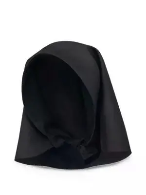THE ARKOW Eva Virgin Wool Headscarf - Black