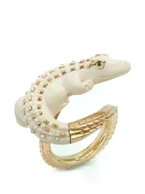 BIBI VAN DER VELDEN Alligator Twist Tsavorite And Mammoth Ring