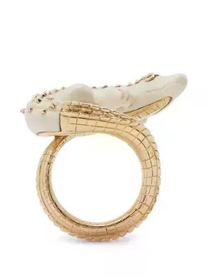 BIBI VAN DER VELDEN Alligator Twist Tsavorite And Mammoth Ring