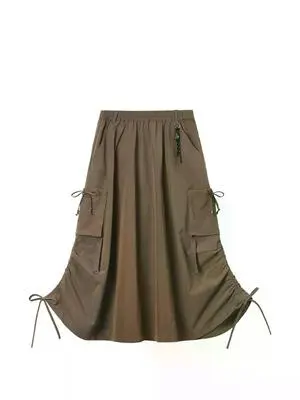 Izzue Ruched Cargo Maxi Skirt - Neutrals