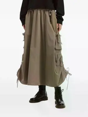 Izzue Ruched Cargo Maxi Skirt