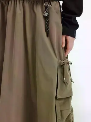 Izzue Ruched Cargo Maxi Skirt