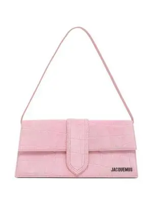 Jacquemus Croc-effect Leather Shoulder Bag - Pink