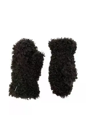 Apparis Faux-shearling Mittens - Brown