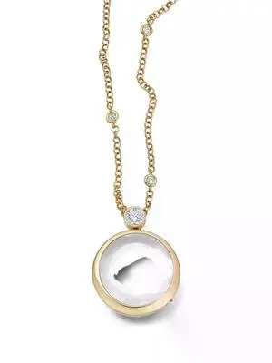 Loquet Sapphire And Diamond Locket Necklace - Gold