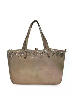 CAMPOMAGGI Bella Crystal-embellished Studded Tote Bag - Grey