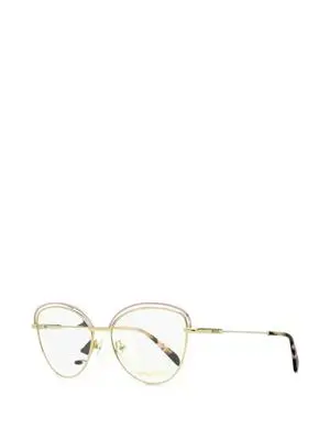 Emilio Pucci Enamel-accent Butterfly-frame Glasses - Gold