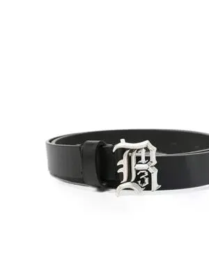 R13 Logo-plaque Leather Belt