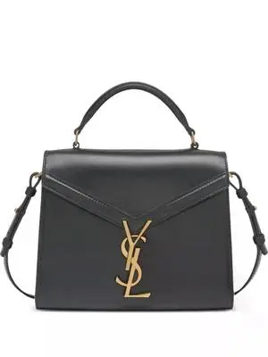 Saint Laurent Cassandra Leather Shoulder Bag - Black