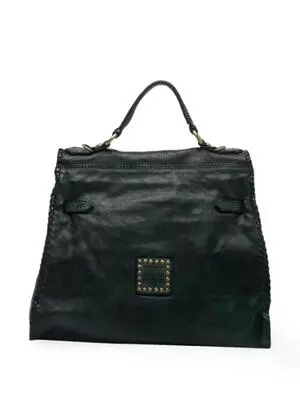 CAMPOMAGGI Ginevra Large Turn-lock Calf Leather Shoulder Bag