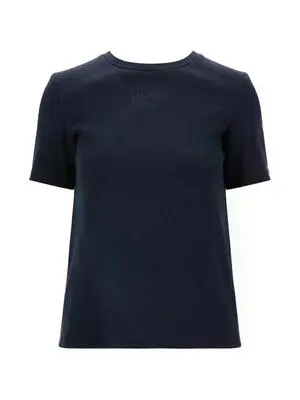 Max Mara Logo-embroidered T-shirt - Blue
