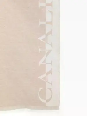 Canali Logo-print Fringed-edge Scarf
