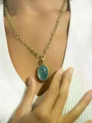 LEIGH MAXWELL Aquamarine Pendant Necklace