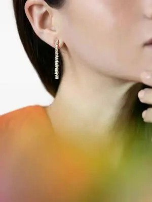 SUZANNE KALAN Midi Tennis Drop Diamond Earrings - Pink