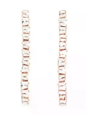 SUZANNE KALAN Midi Tennis Drop Diamond Earrings