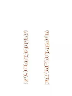 SUZANNE KALAN Midi Tennis Drop Diamond Earrings