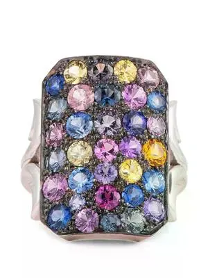 SYLVA & CIE Ten Table Sapphire Ring - Silver