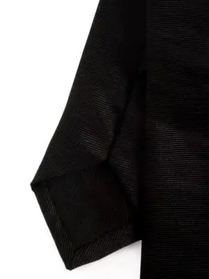 Moschino Logo-embroidered Silk Tie - Black