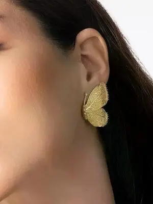 TANYA FARAH Large Butterfly Wing Diamond Earrings
