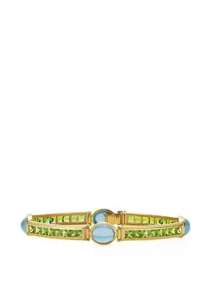 VAN Ibiza Aquamarine And Peridot Bracelet In 18k Yellow