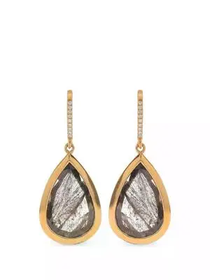 WITH LOVE Diamond Drop Earrings - Gold