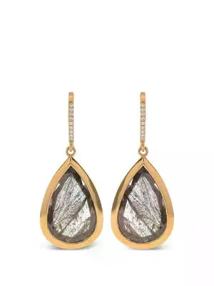 WITH LOVE Diamond Drop Earrings - Gold