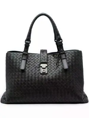 Bottega Veneta 2012-2026 Medium Nappa Intrecciato Roma Tote Bag - Black