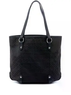 Fendi 2000-2010 Zucchino Canvas Tote Bag - Brown