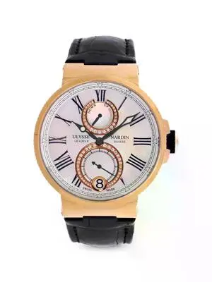 ULYSSE NARDIN Marine 39mm Watch With Diamond Embellishments