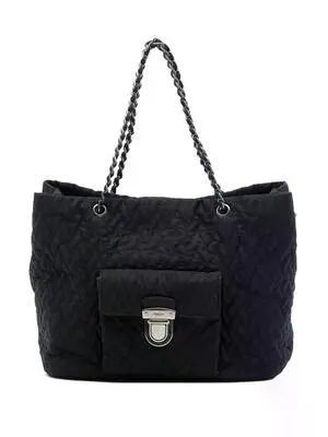 Prada 2010-2026 Impuntu Tessuto Chain Tote Satchel - Black
