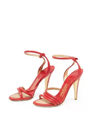 FERRAGAMO Quilted-finish Ankle-strap Sandals