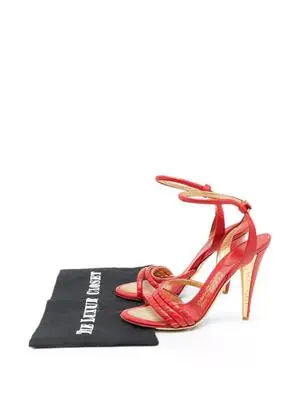 FERRAGAMO Quilted-finish Ankle-strap Sandals