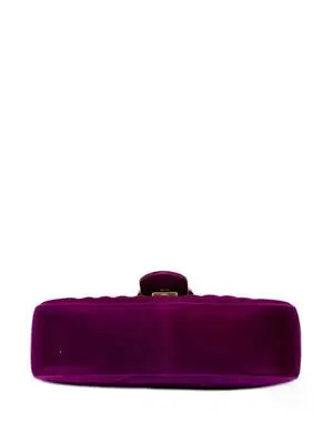 Gucci Gg Marmont Matelassé Velvet Shoulder Bag