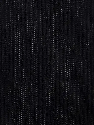 DONDUP Ribbed-knit Logo-patch Scarf - Black
