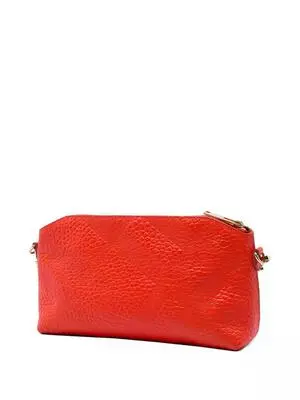 Burberry 2000-2017 Small Grain Check Embossed Leather Chichester Crossbody Bag