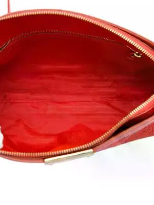 Burberry 2000-2017 Small Grain Check Embossed Leather Chichester Crossbody Bag