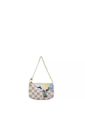 LOUIS VUITTON 2011 Damier Azur Illustre Mini Pochette Accessoires Handbag - White