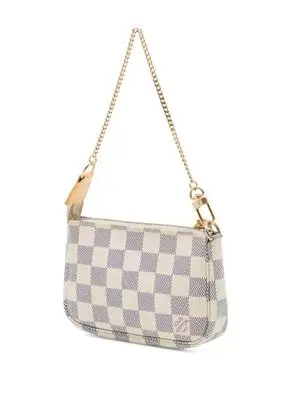LOUIS VUITTON 2011 Damier Azur Illustre Mini Pochette Accessoires Handbag