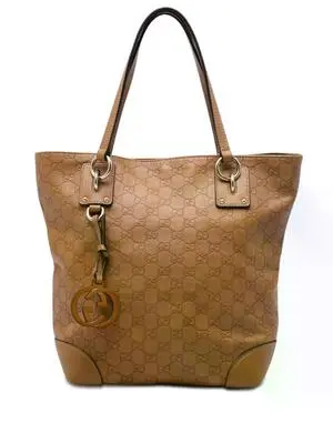 Gucci 2016-2026 Medium Guccissima Gg Charm Tote Bag - Brown