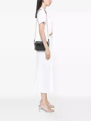 Prada 2010-2026 City Calf Studded Camera Bag Crossbody Bag