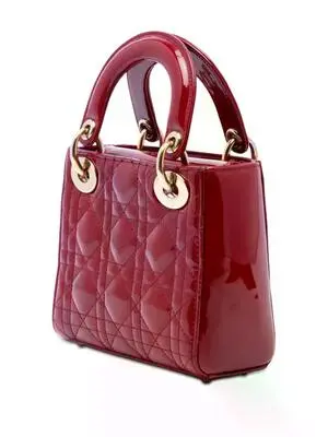 Dior 2017 Mini Patent Cannage Lady Satchel