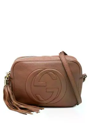 Gucci Gucci Calfskin Soho Disco Crossbody Bag Brown