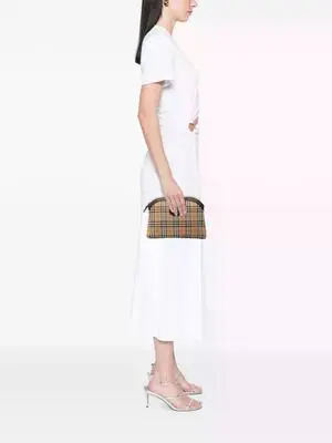 Burberry Haymarket Check Canvas Clutch Bag