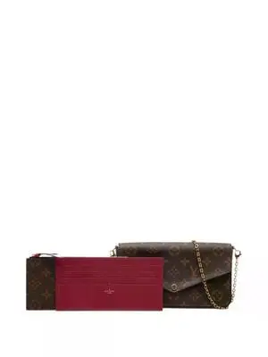 LOUIS VUITTON Monogram Pochette Felicie Crossbody Bag - Brown