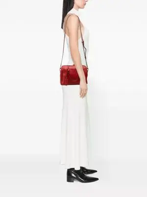 LOUIS VUITTON 2016 Monogram Empreinte Speedy Bandouliere 25 Satchel - Red