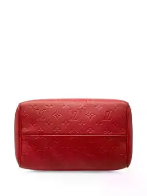 LOUIS VUITTON 2016 Monogram Empreinte Speedy Bandouliere 25 Satchel - Red