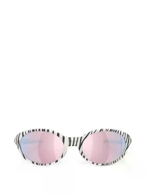 Oakley Zebra-print Cat Eye-frame Sunglasses - White